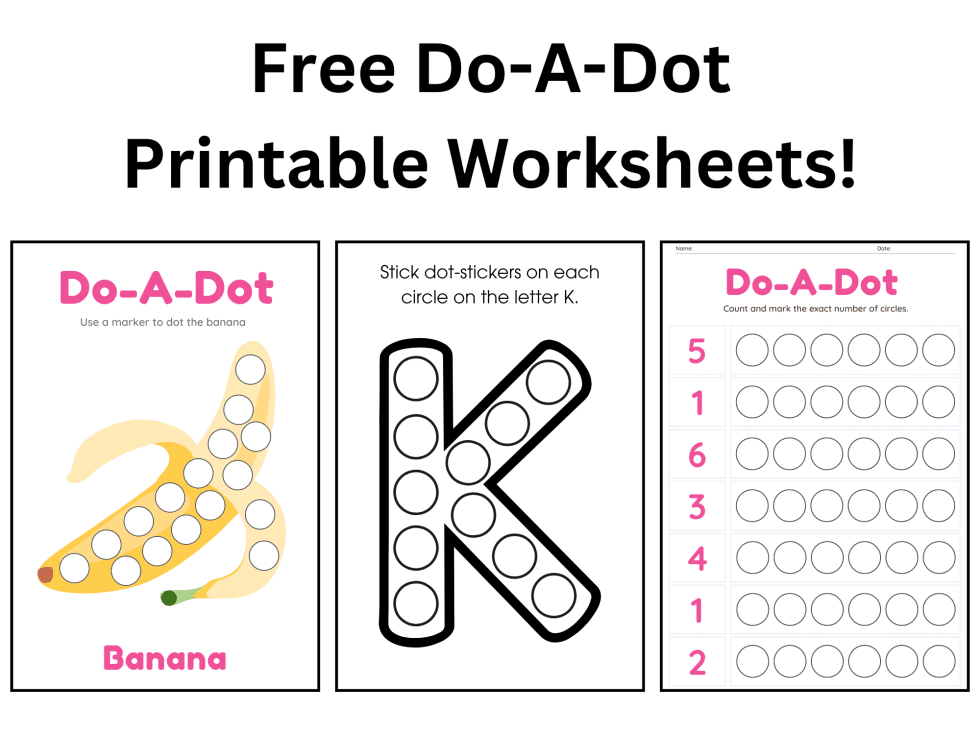Free Printable Do-A-Dot Activity Sheets - Therapy Shoppe